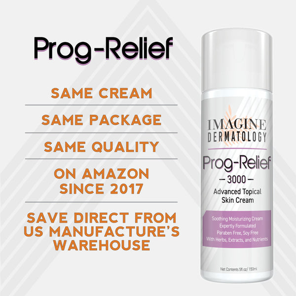 Buy Direct Prog-Relief Bio-Identical Micronized Cream 3000 - imaginederm
